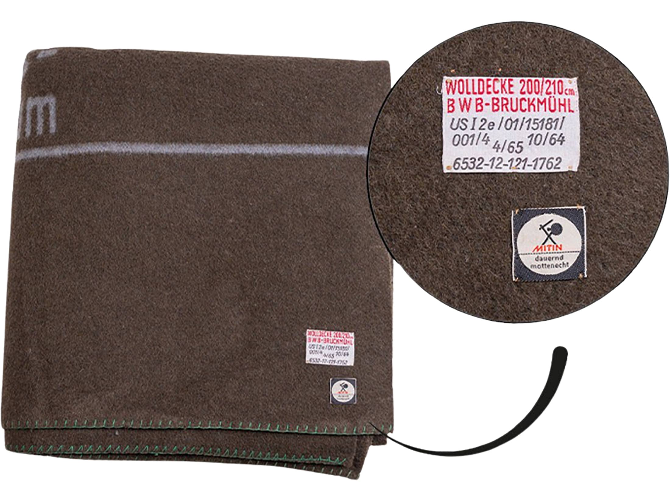 Military Surplus German Wool Blanket Grade 3 Olive Drab