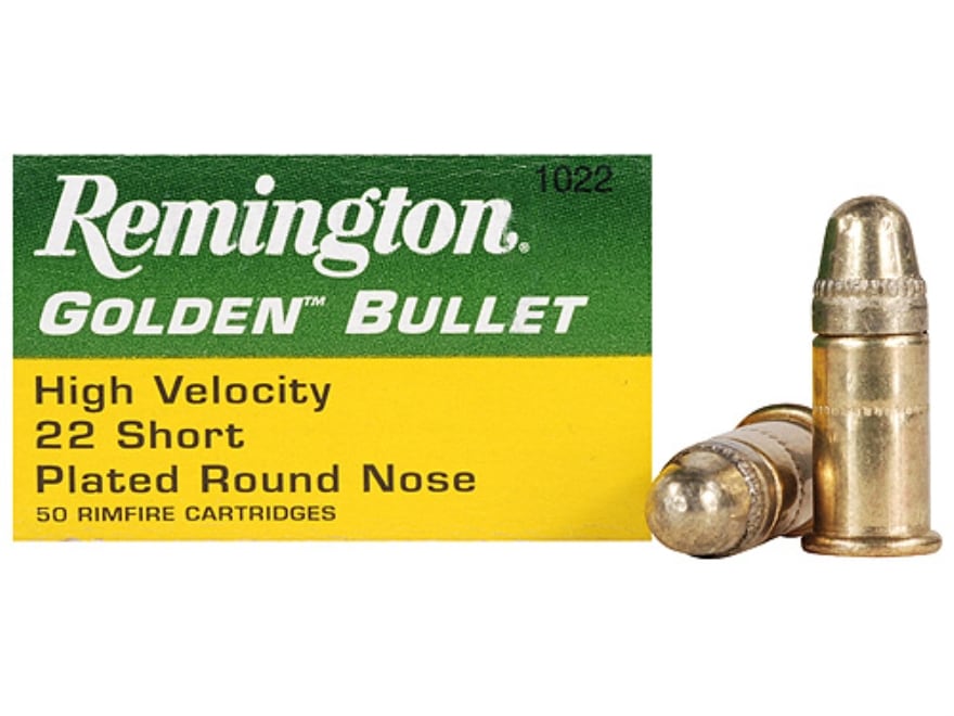 Remington Golden Bullet Ammo 22 Short 29 Grain High Velocity Plated