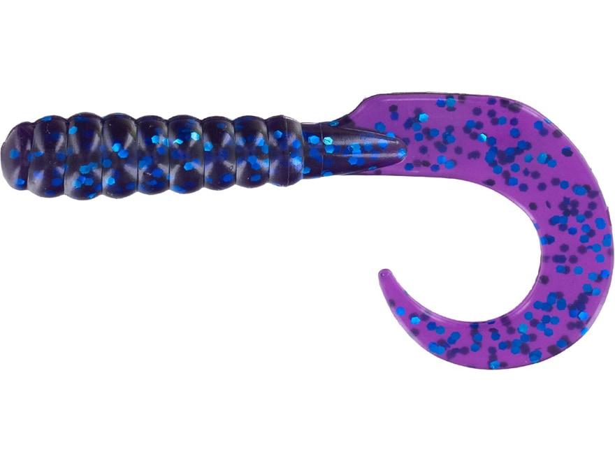 Big Bite Baits Curl Tail Grub Black/Chart