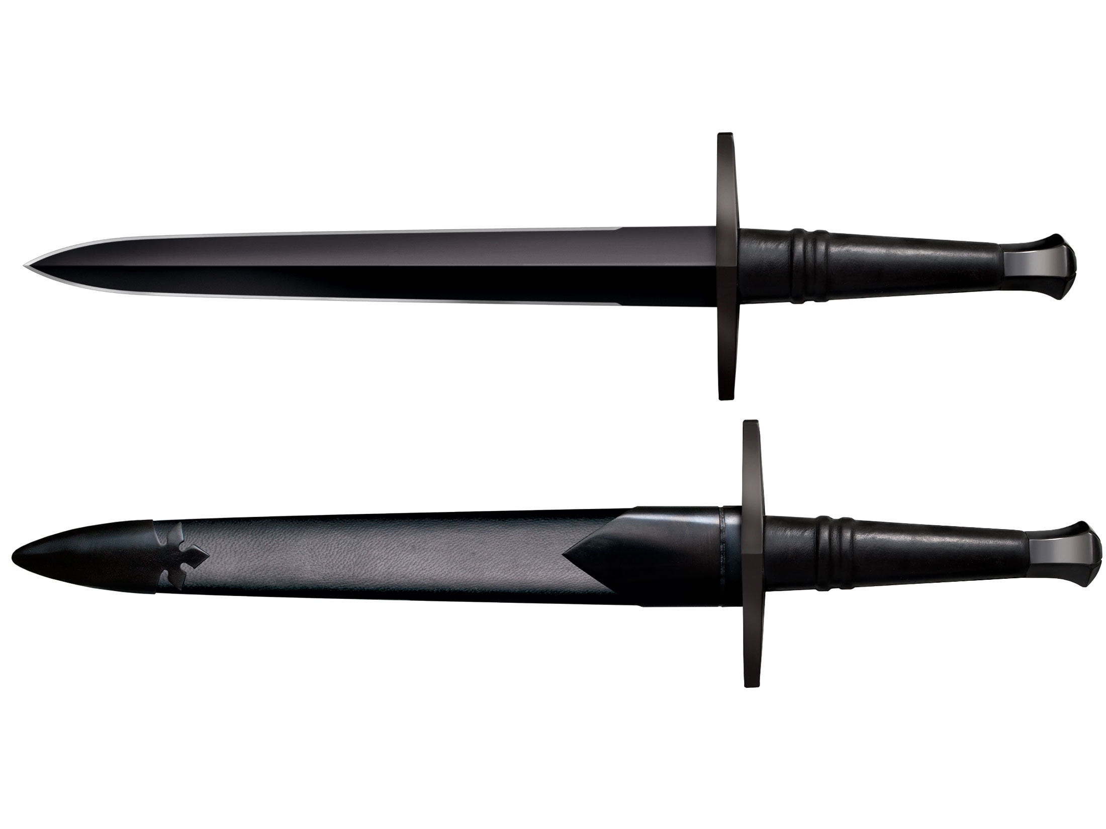 Cold Steel MAA Hand a Half Dagger 13 1090 Carbon Steel Blade Leather