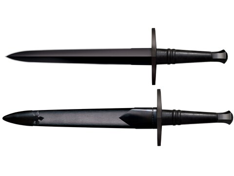 Cold Steel MAA Hand a Half Dagger 13 1090 Carbon Steel Blade Leather