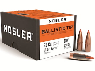 Product Comparison for Nosler Ballistic Tip Varmint 22 Caliber (224 ...