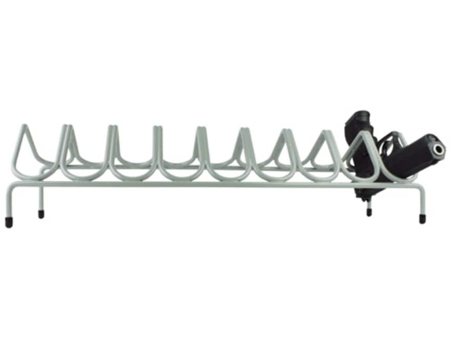 Versatile Gun Rack 9 Pistol Gun Rack Vinyl Coated Steel Gray