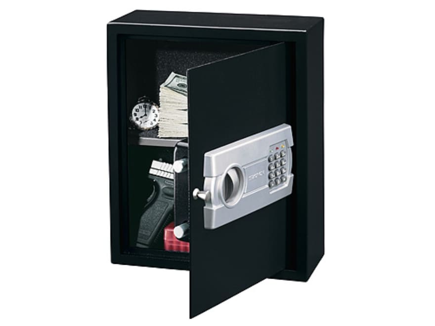 Stack-On Personal Drawer/Wall Safe Electronic Lock 1 Shelf Charcoal