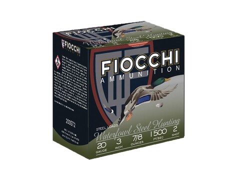 Fiocchi High Speed Steel Ammo 20 Ga 3 7/8oz #2 Non-Toxic Steel Shot