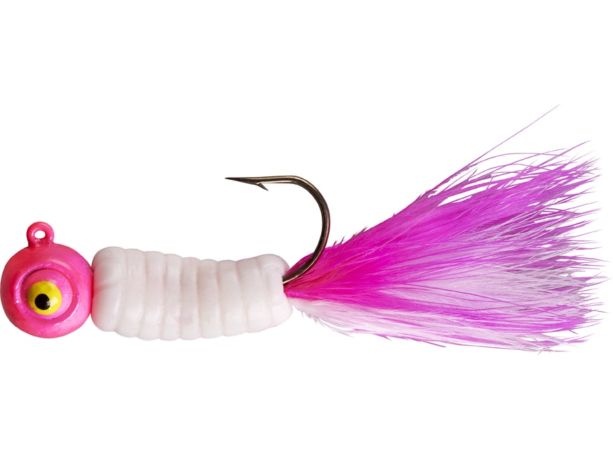 Lindy Fuzz-E-Grub Jig Pink White 1/8oz