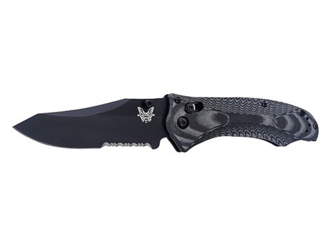 Benchmade 950 Rift Folding Pocket Knife 3.67 Serrated 154 CM Black SS