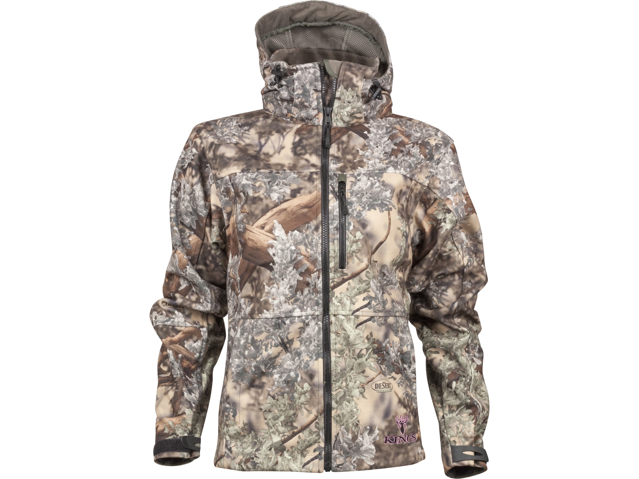 King's Camo Women's Wind-Defender Pro Fleece Jacket Desert Shadow 2XL