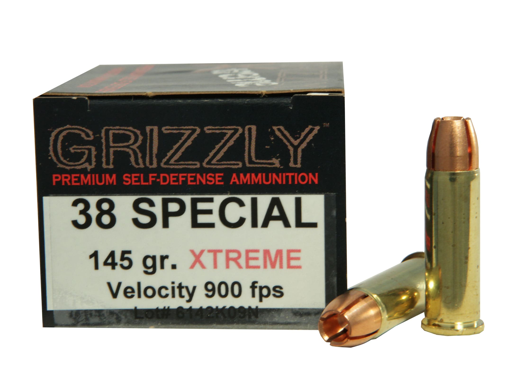 Grizzly Self-Defense Ammo 38 Special 145 Grain Xtreme Copper Hollow