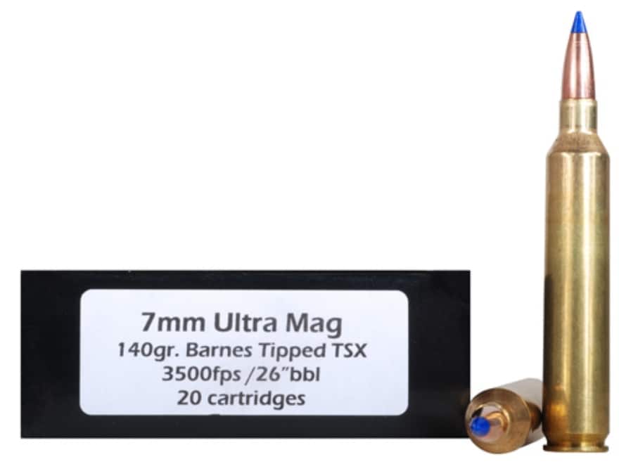 DoubleTap 7mm Remington Ultra Mag Ammo 140 Grain Barnes Tipped