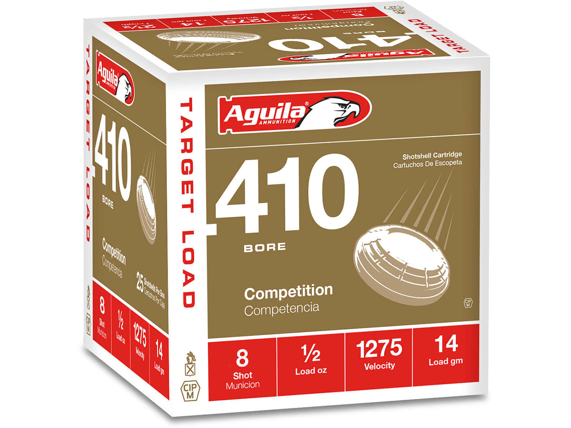 Aguila Competition Target Load Ammo 410 Bore 2-1/2 1/2oz #8 Shot Box