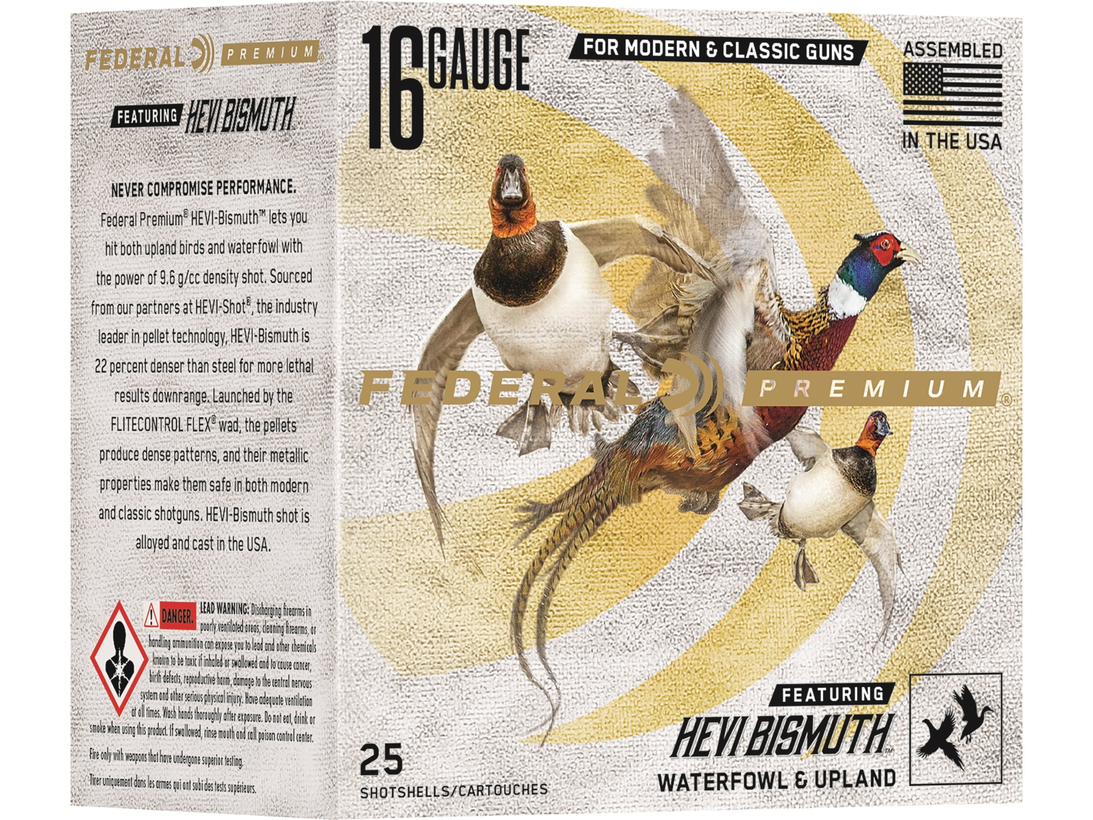 Federal Premium Hevi-Bismuth 16 Ga Ammo 2-3/4 #5 Bismuth Shot 1-1/8oz