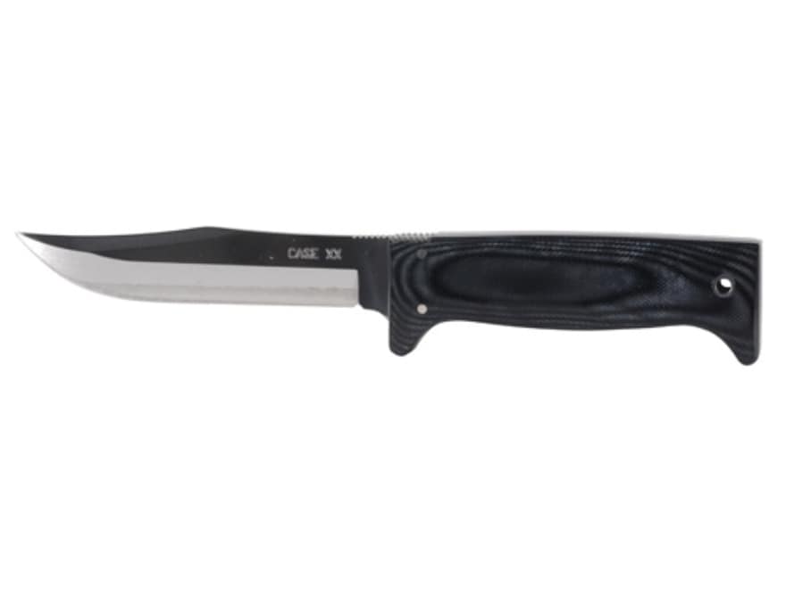 Case Outdoor Utility Fixed Blade Knife 4.81 SS Drop Point Blade Black