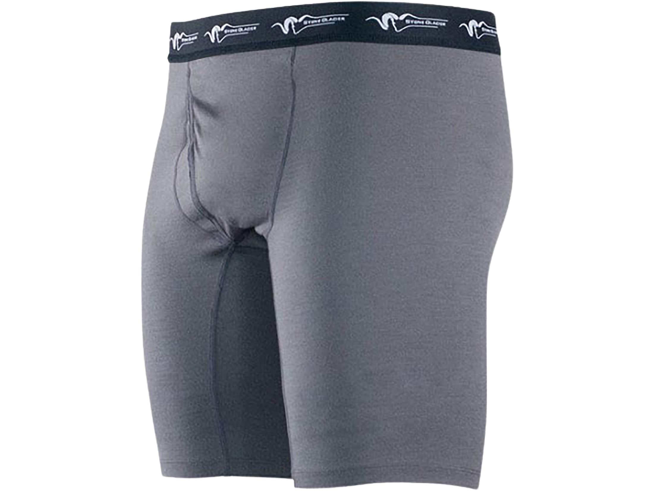 Stone Glacier Men's Chinook Merino Boxer Briefs Granite Gray Medium