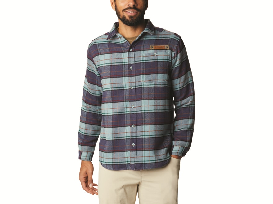 Columbia Men's Roughtail Heavyweight Field Flannel Storm Plaid XL