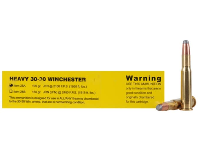 Buffalo Bore Ammo 30-30 Winchester 190 Grain Jacketed Flat Nose Box of