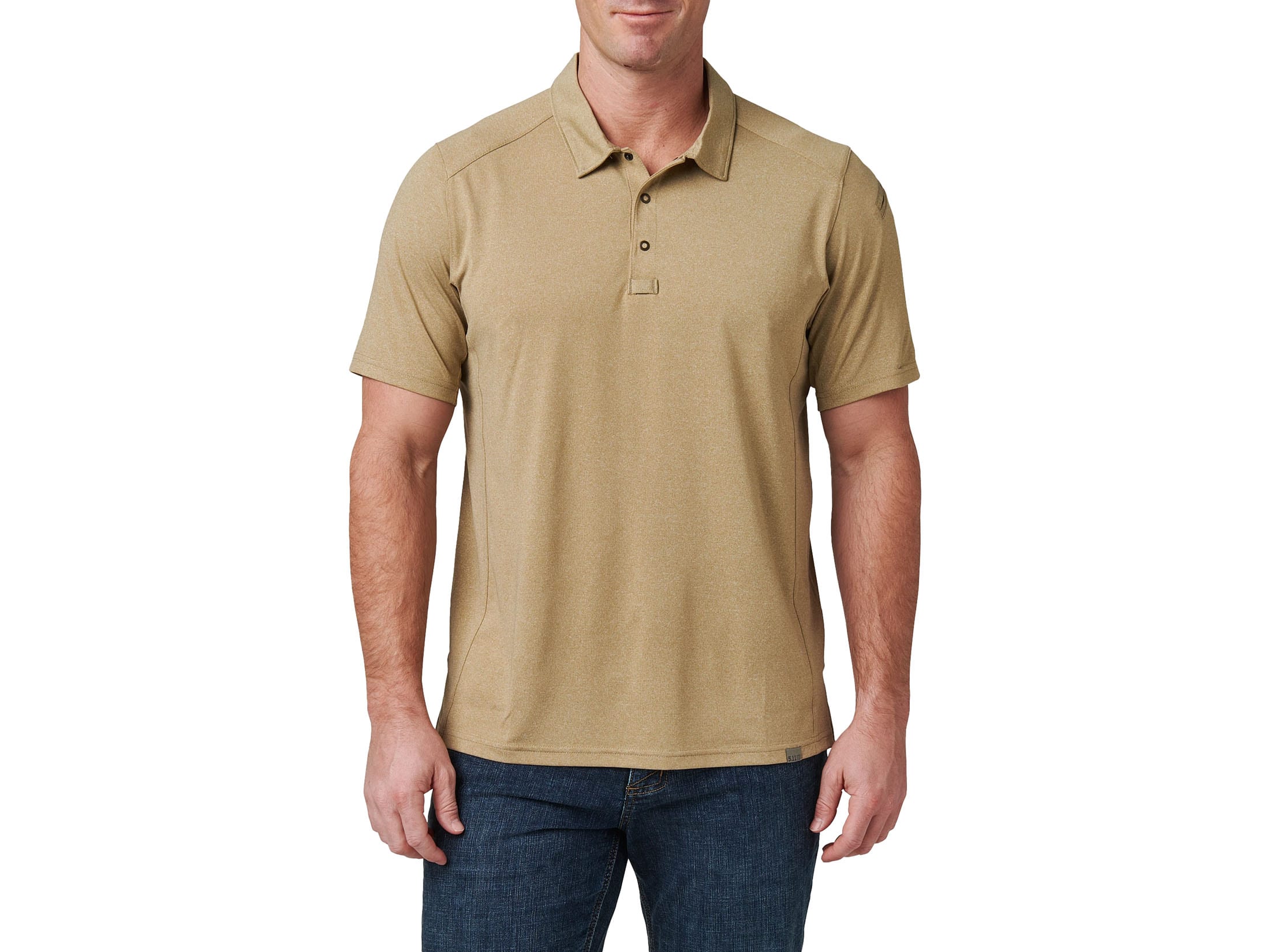 5.11 Men's Paramount Crest Polo Shirt Elmwood Heather Large