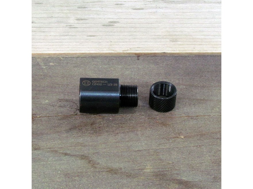 gemtech-thread-adapter-cz-452-ruger-10-22-1-2-20-to-1-2-28-steel-matte