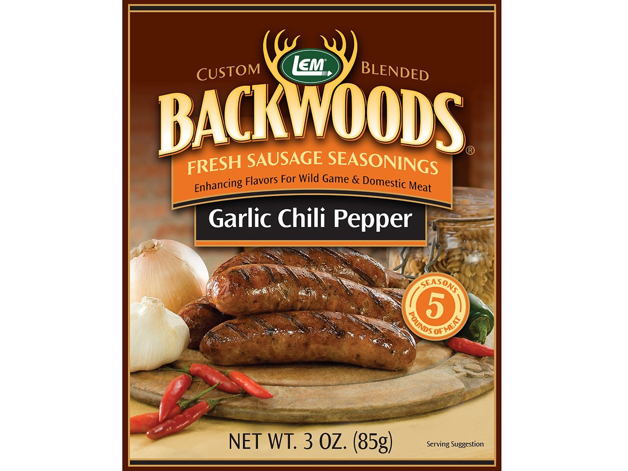 LEM Backwoods Garlic Chili Pepper Sausage Seasoning 5 lbs