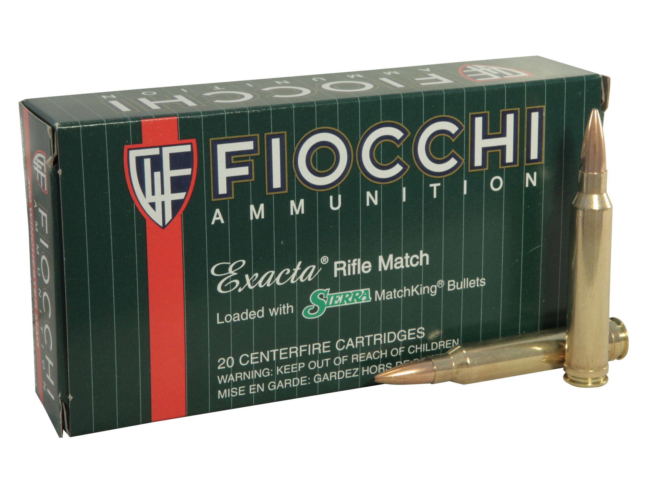 Fiocchi Exacta 300 Winchester Mag Ammo 190 Grain Sierra MatchKing