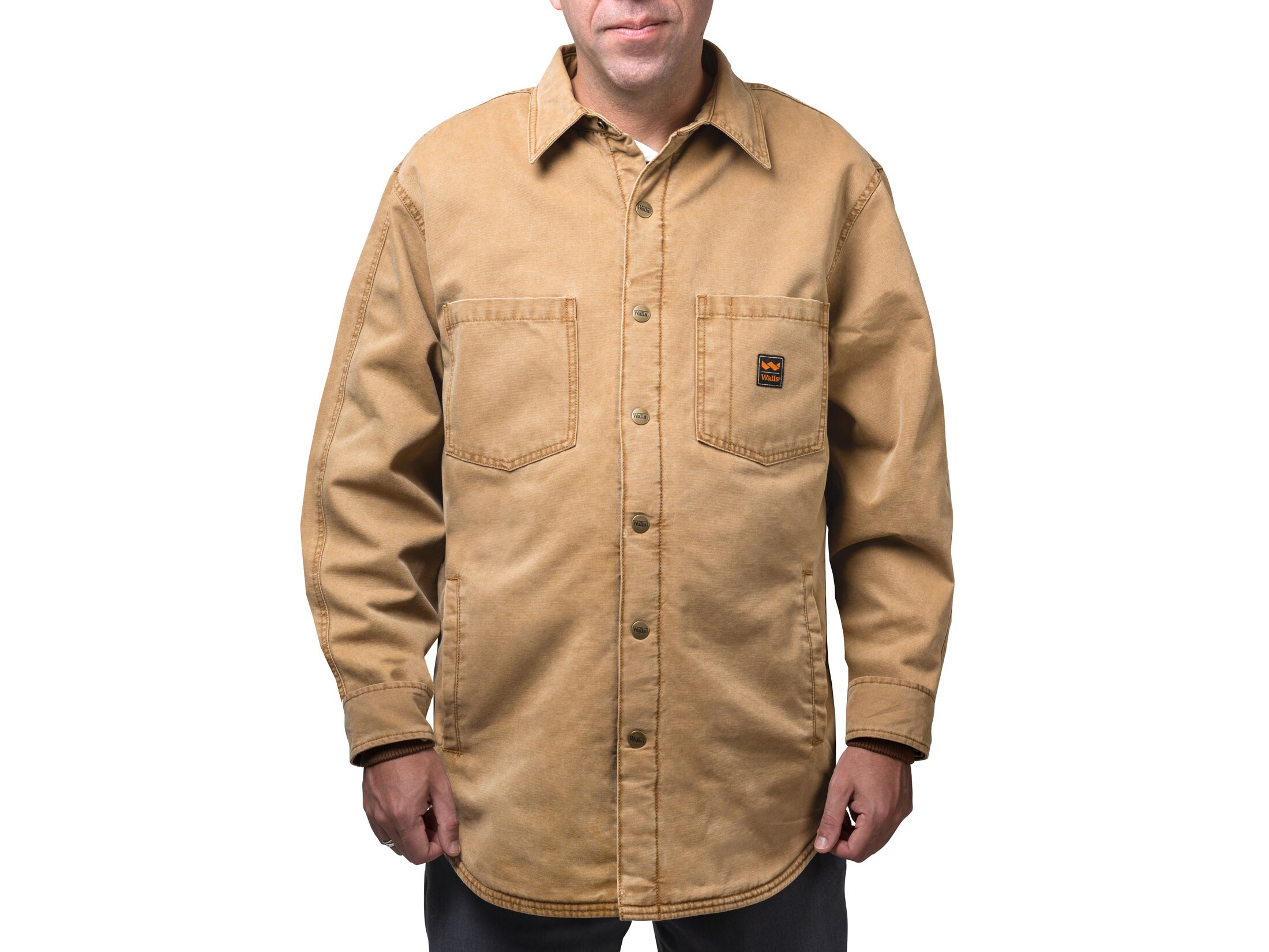 Walls Vintage Bandera Shirt Jacket Cotton Sanded Duck Vintage Pecan XL