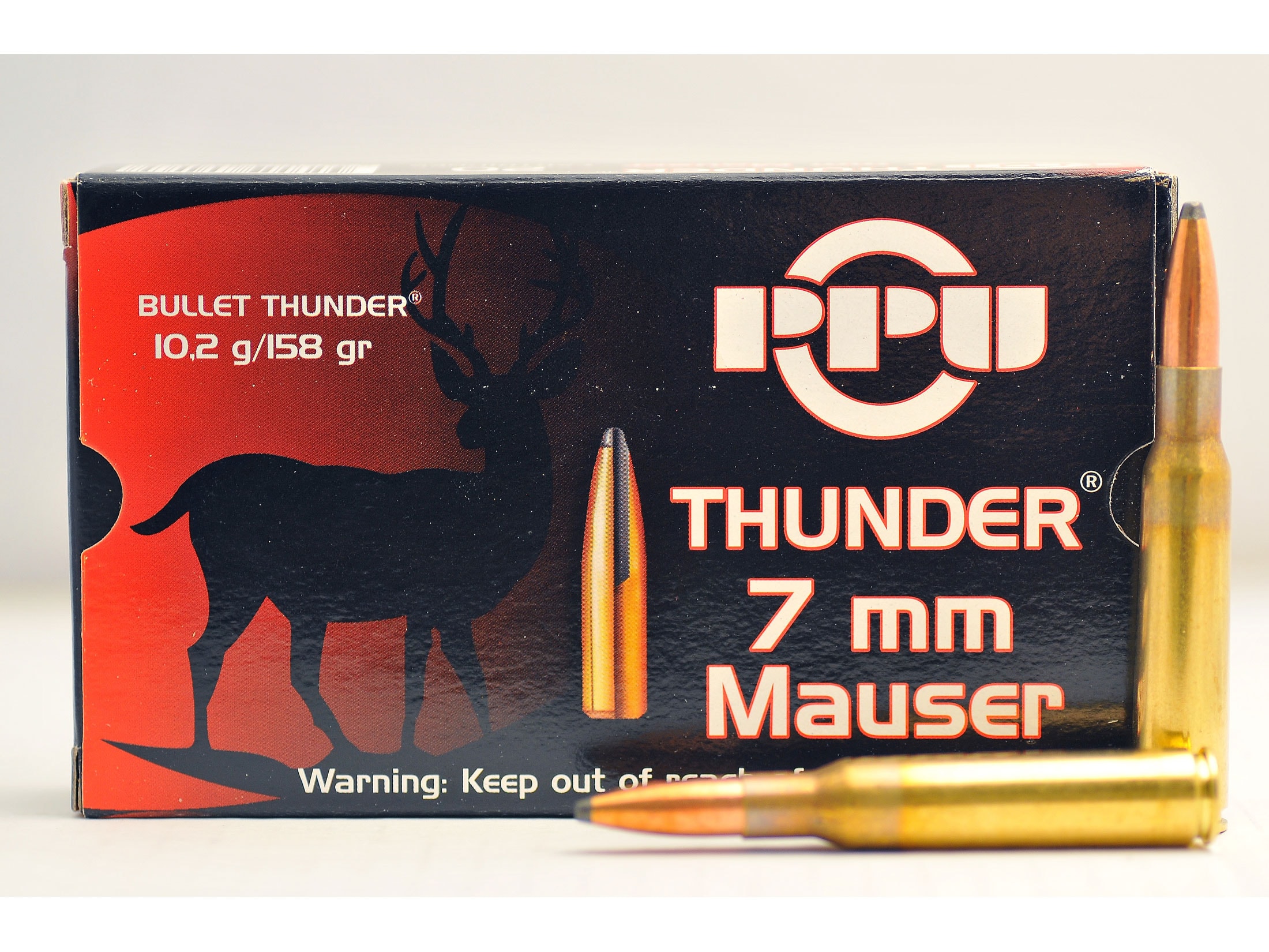 PPU Thunder Ammo 7x57mm Mauser (7mm Mauser) 158 Grain GROM Soft Point