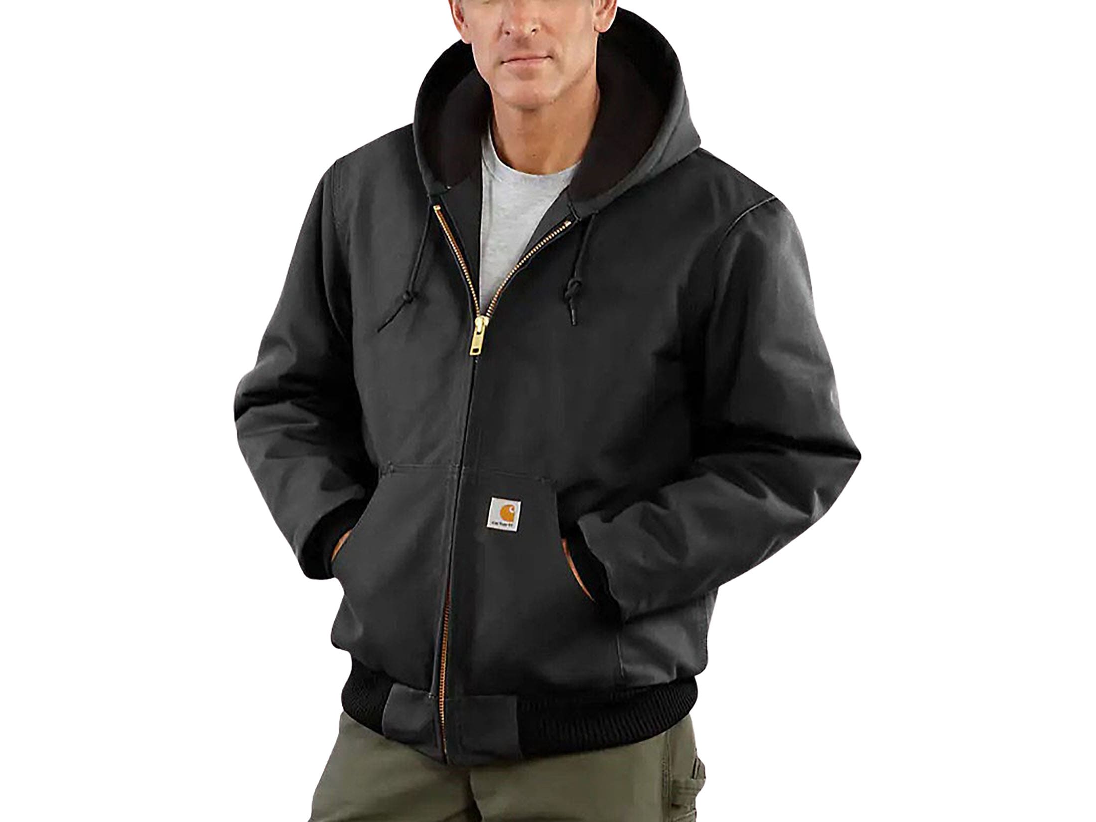 Carhartt Men's J140 Loose Fit Firm Duck Insulated Active Jacket Gravel