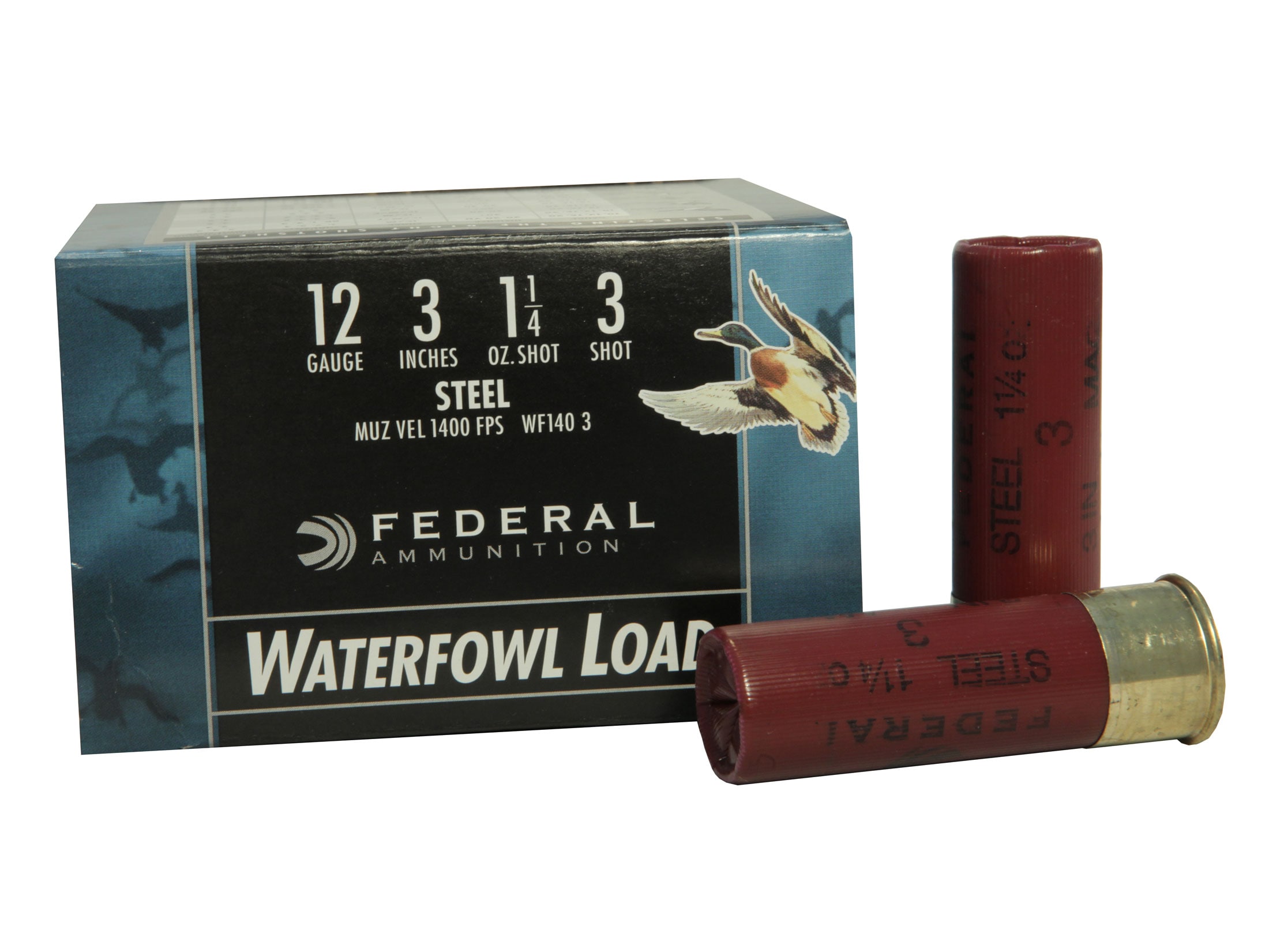 Federal Speed-Shok Waterfowl Ammo 12 Ga 3 1-1/4oz #3 Steel Shot Case