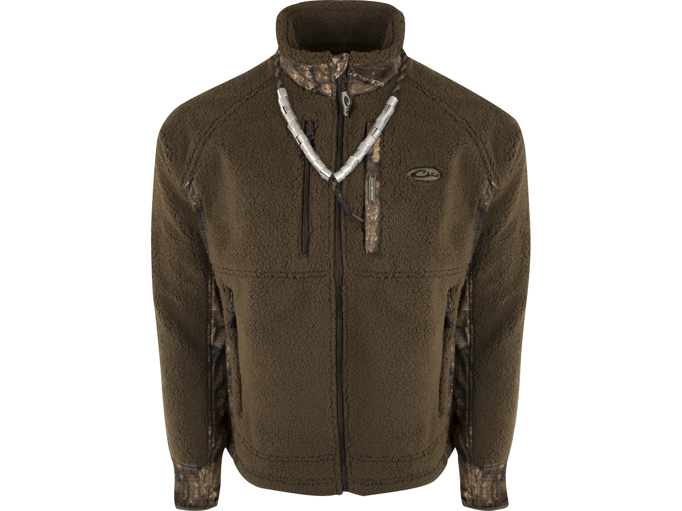 Drake Men's Sherpa Fleece Hybrid Liner Full Zip Jacket Realtree Timber