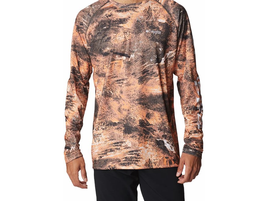 Columbia Men's PFG Super Terminal Tackle Hoodie Orange Blast Realtree