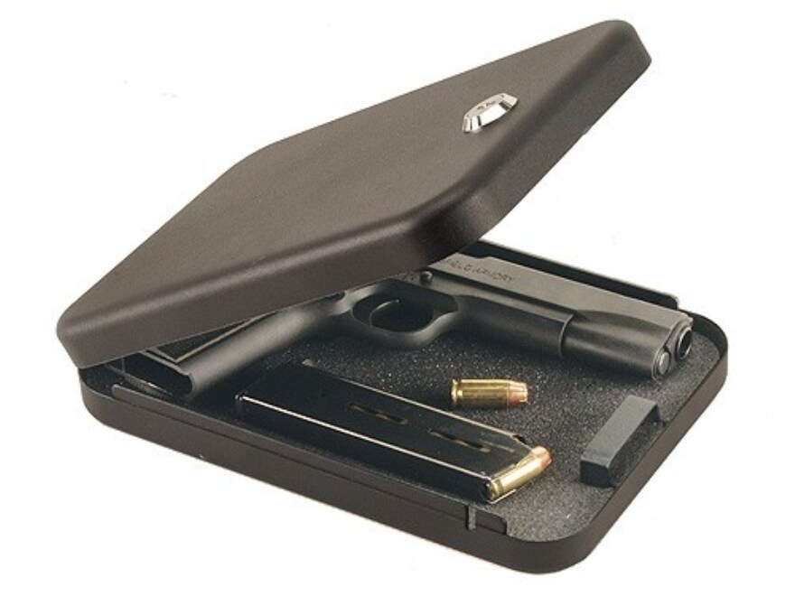 Secure-It Large Pistol Security Box 9-1/2 x 6-1/2 x 1-3/4 Steel Black