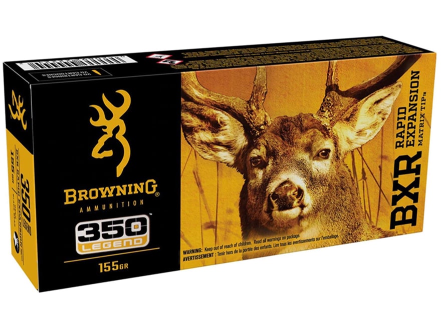 Browning BXR 350 Legend Ammo 155 Grain Browning Rapid Expansion Matrix