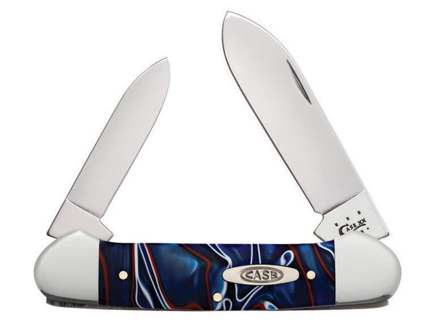 Case Patriot Canoe Folding Pocket Knife 2-Blade Spey Pen Points SS