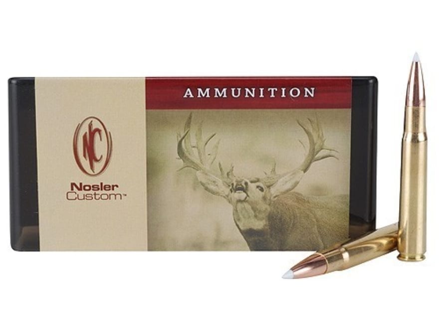 Nosler Custom 338-06 A-Square Ammo 225 Grain Nosler AccuBond Bonded