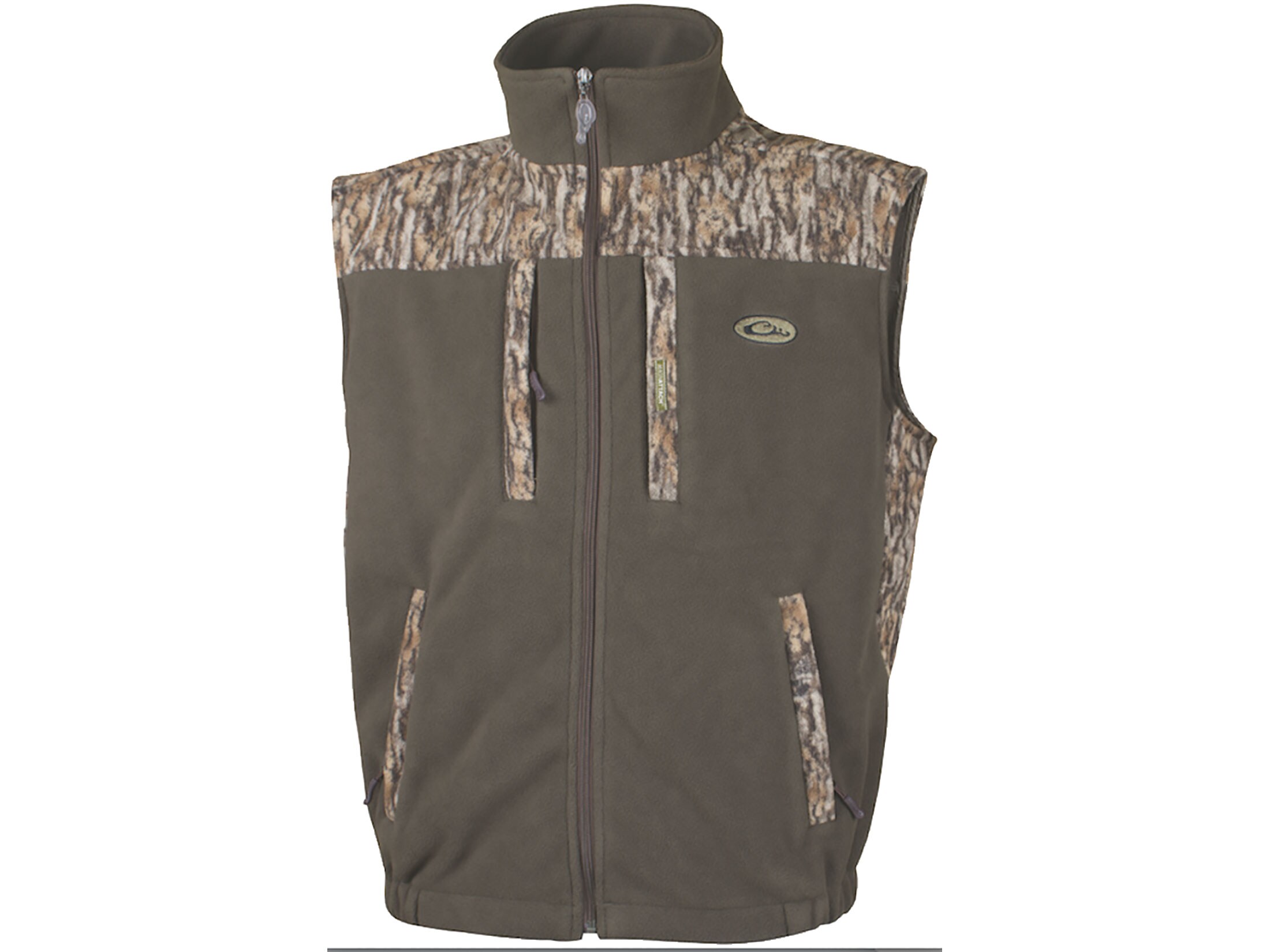 Drake Men's MST Windproof Layering Vest Polyester Mossy Oak Bottomland