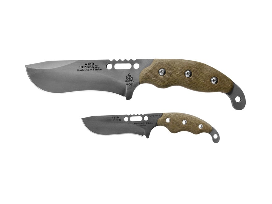 Tops Knives Wind Runner SRE Fixed Blade Knife Combo 1095 High Carbon