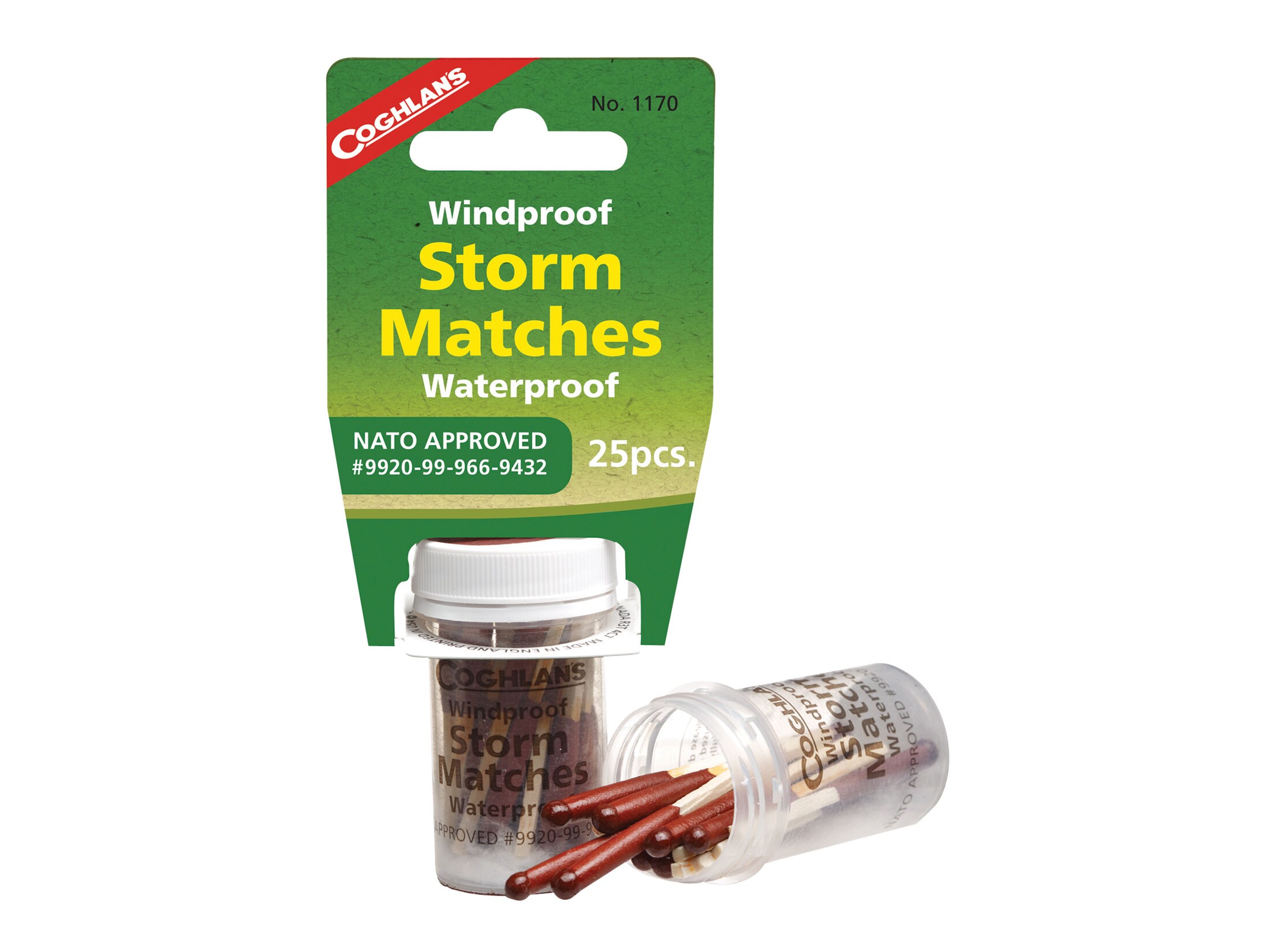 Coghlan's Windproof & Waterproof Storm Matches Tube of 25