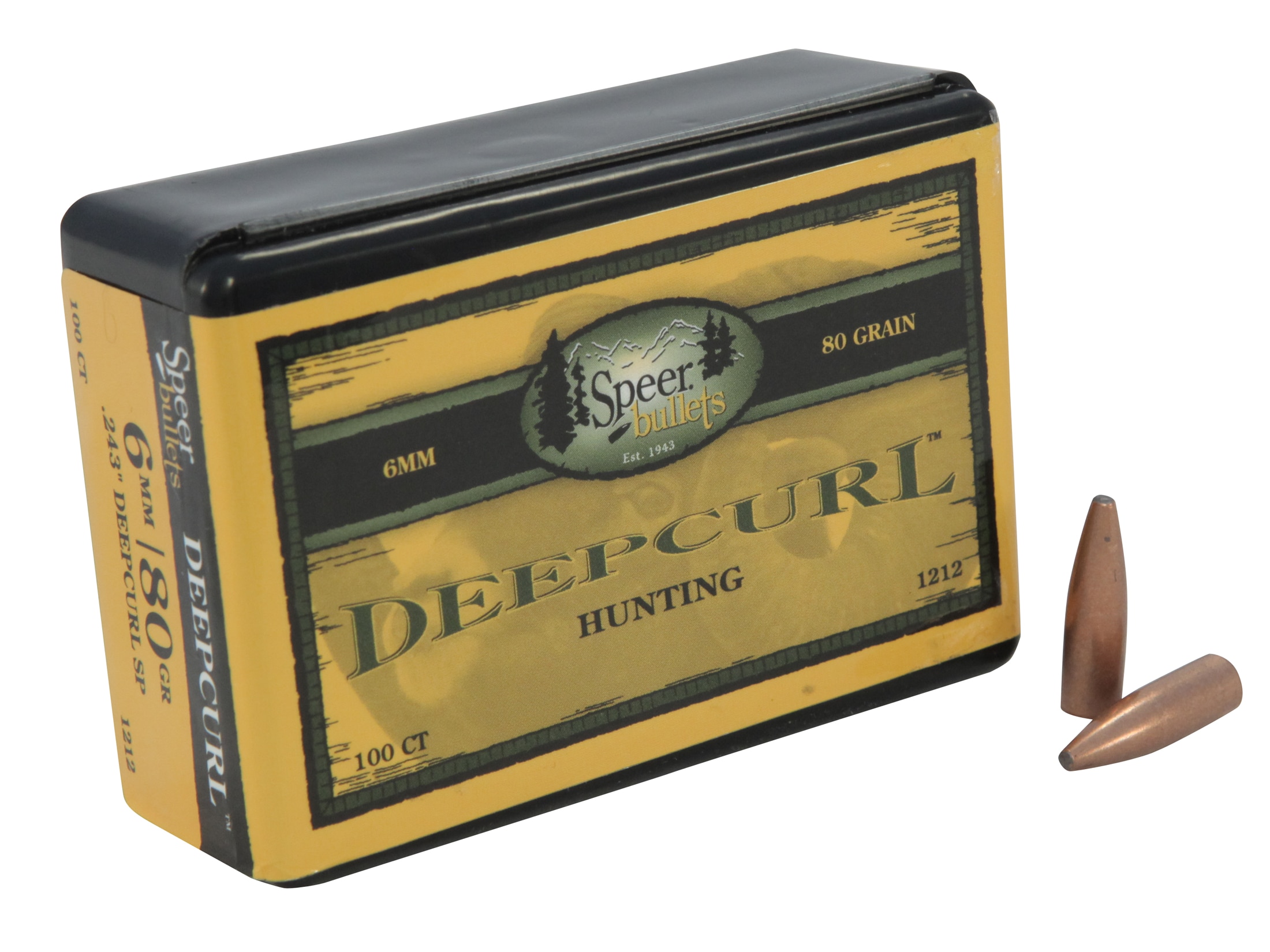 Speer DeepCurl Bullets 243 Cal, 6mm (243 Diameter) 80 Grain Bonded
