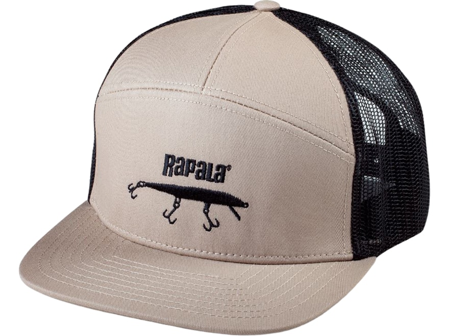 Rapala Mens Hi-Pro 7 Panel Hat Tan/Black