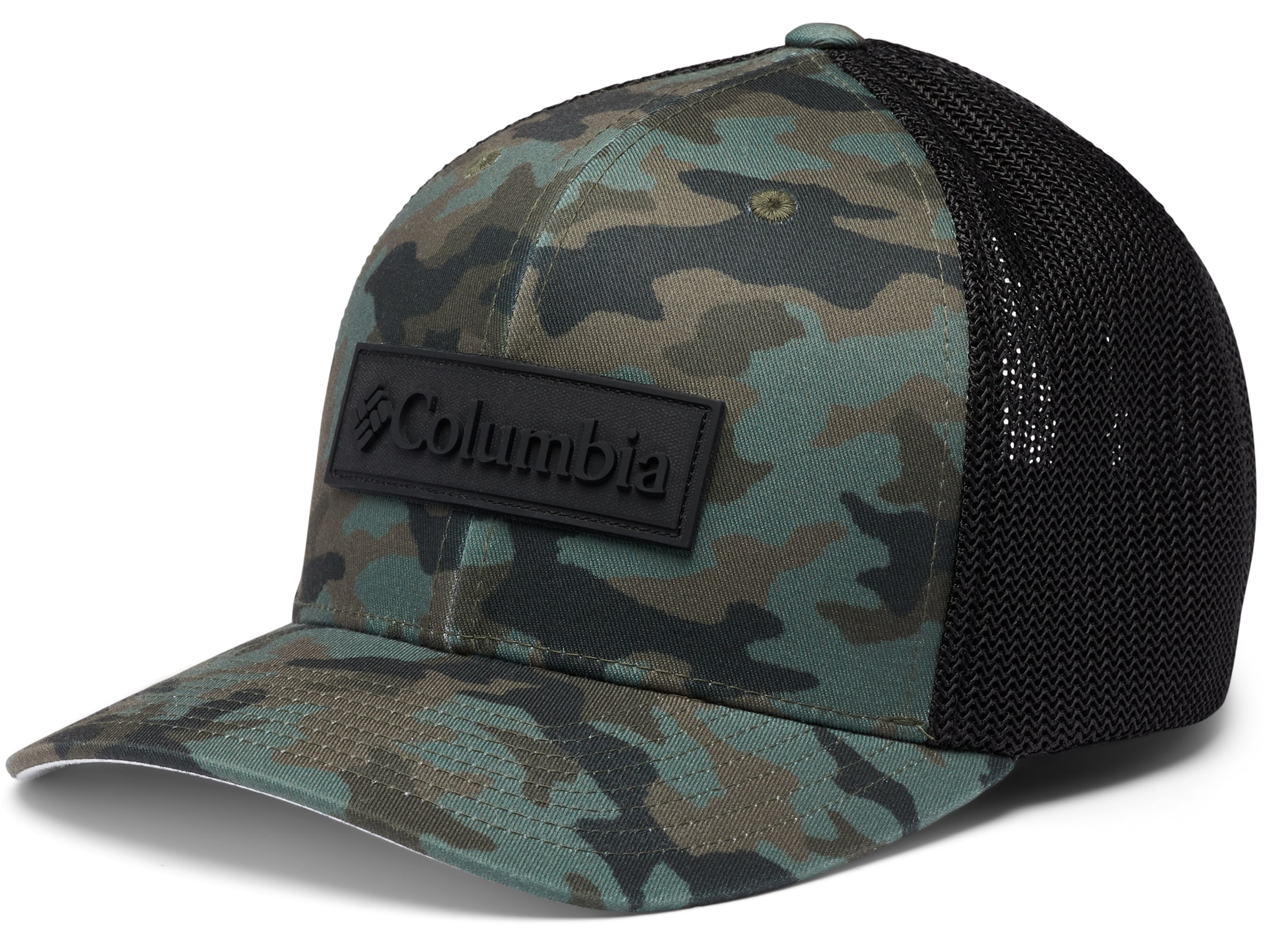 Columbia Mens Mesh Hat Small/Medium Black Traditional Camo