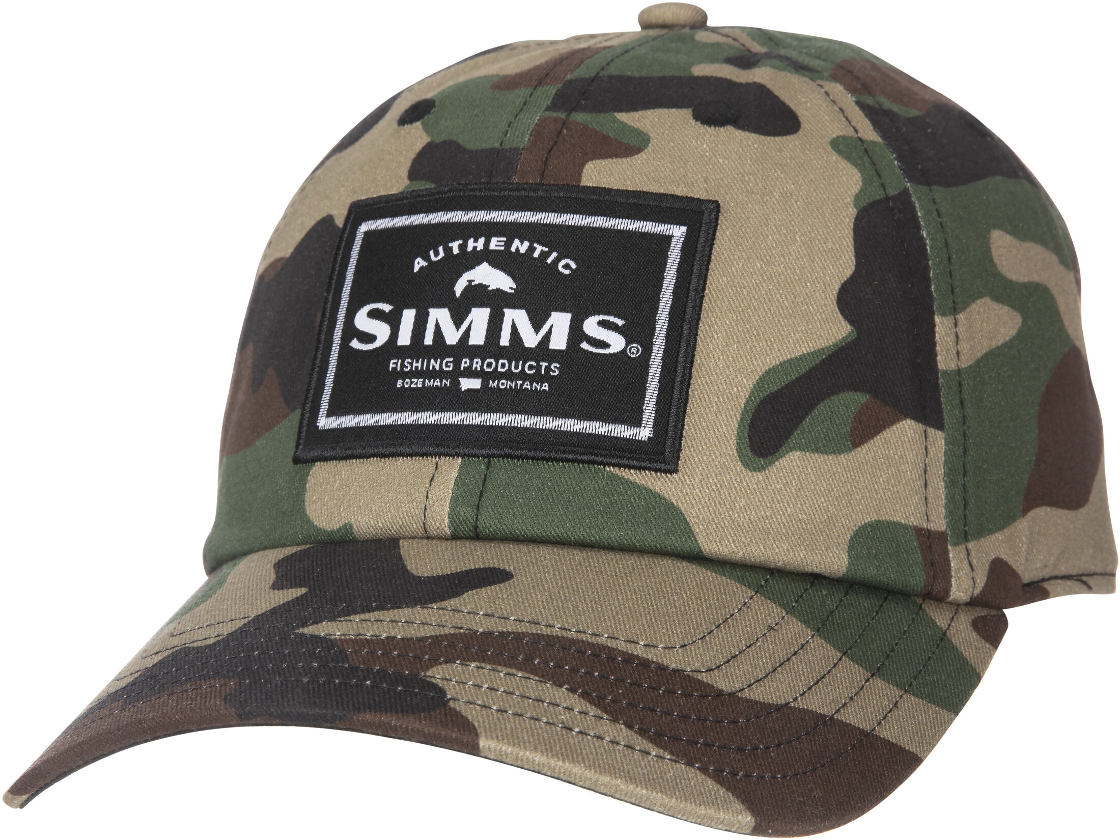 Simms Men's Single Haul Hat Woodland Camo One Size Fits Most