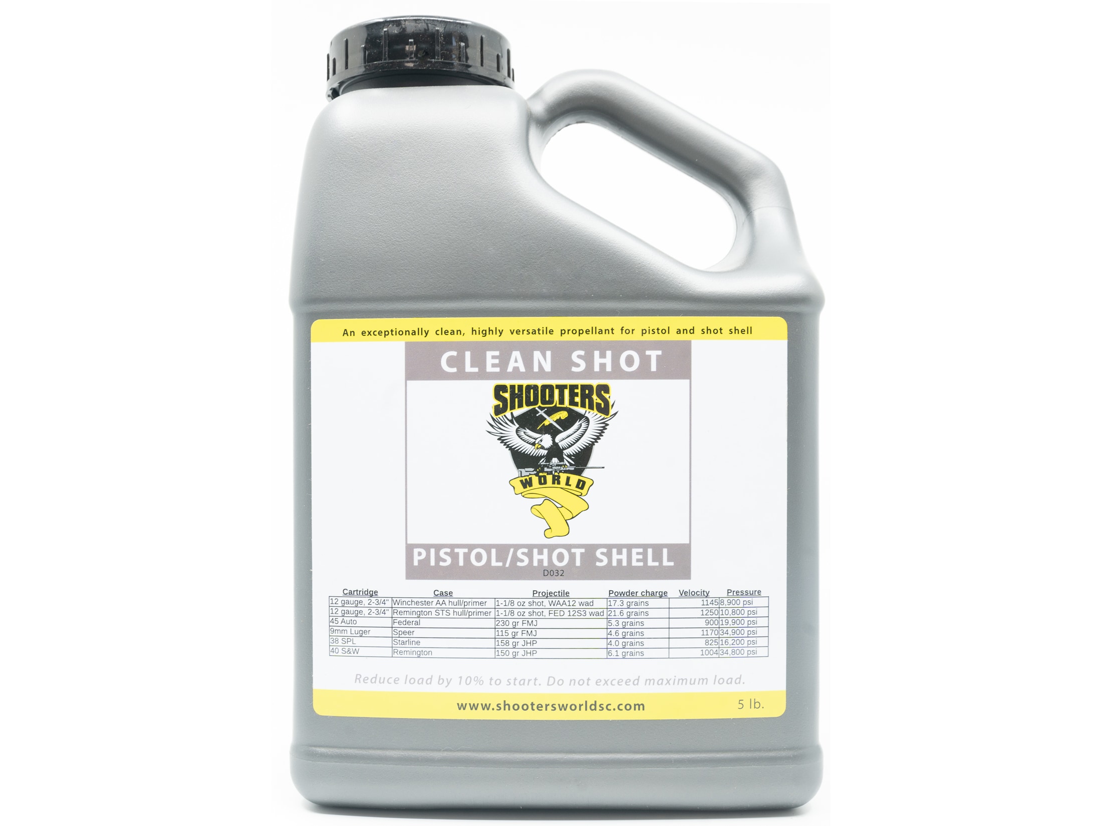 Shooters World Clean Shot D032-03 Smokeless Gun Powder 5 lb