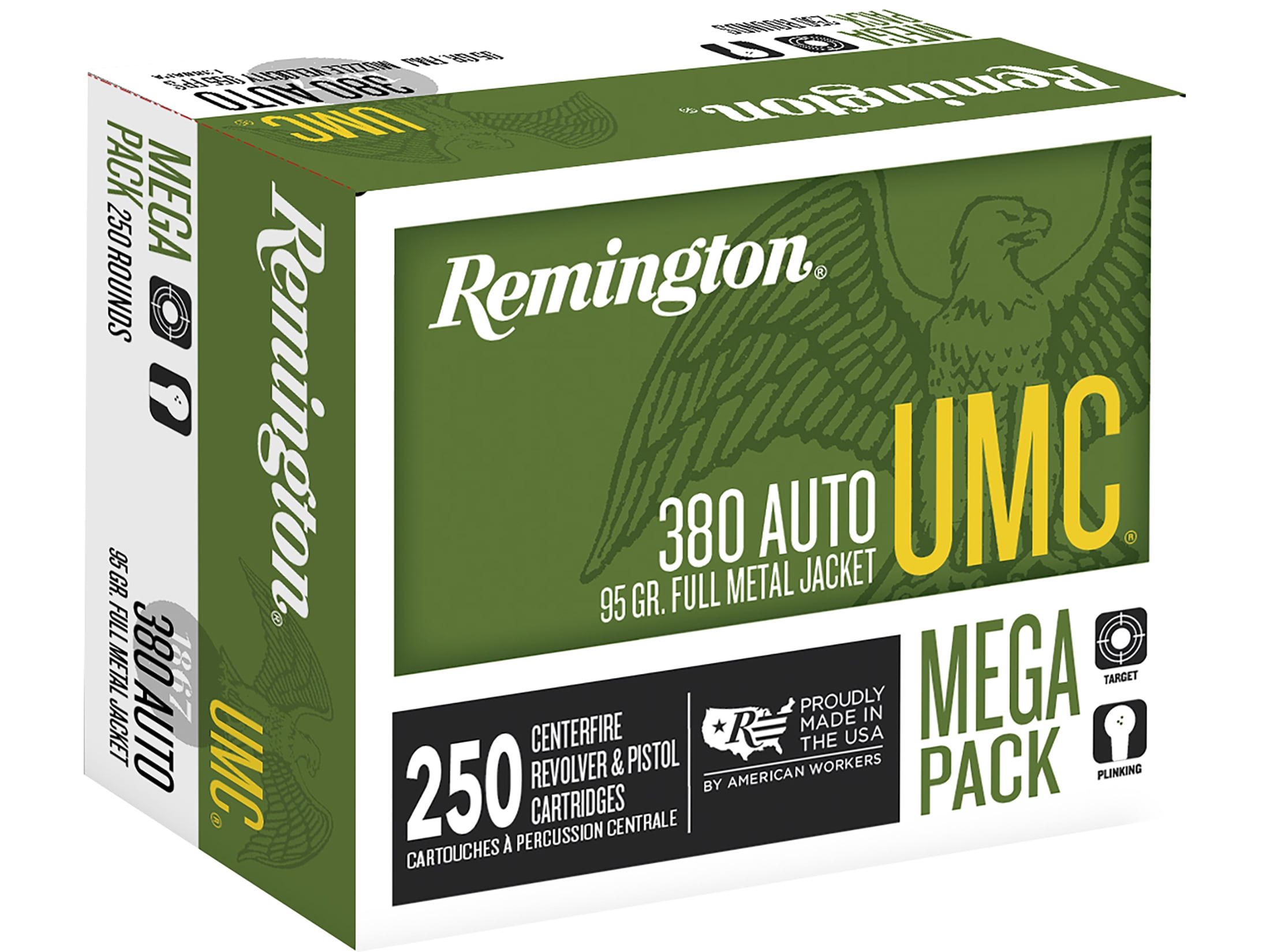 Remington UMC Ammo 380 ACP 95 Grain Full Metal Jacket Case of 500 (10