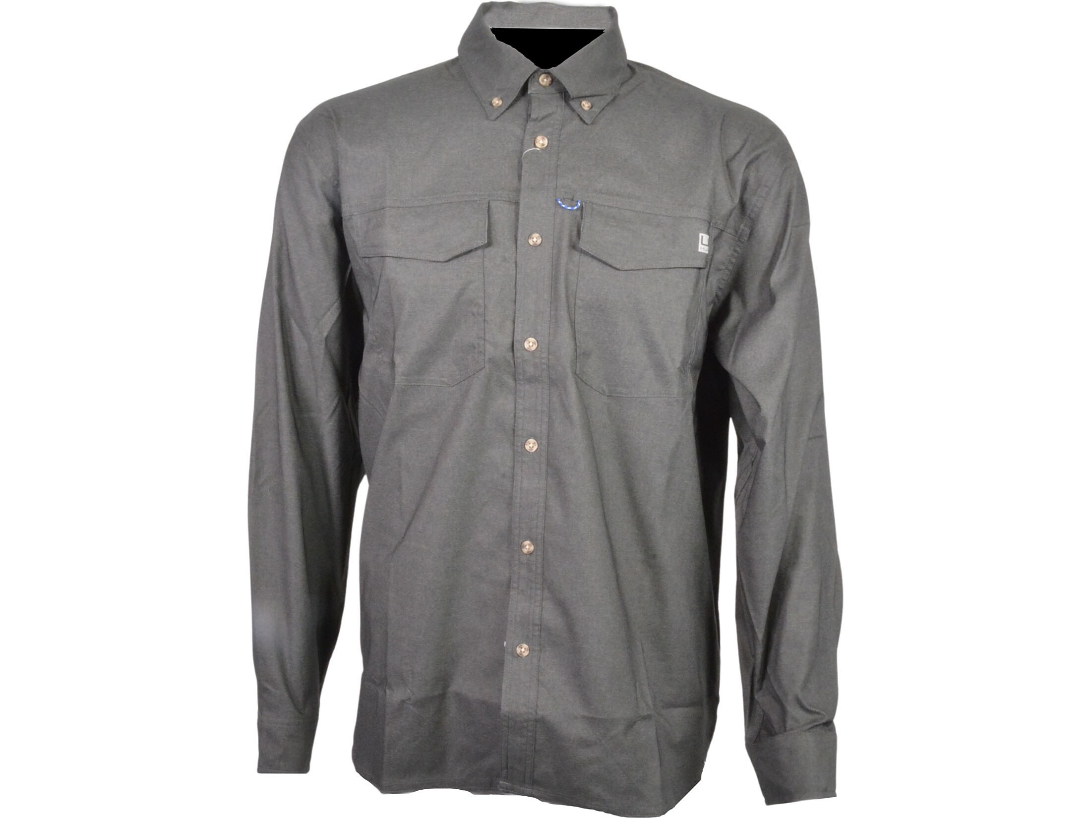 Huk Men's Hawser Heather Flannel Shirt Volcanic Ash Heather XL