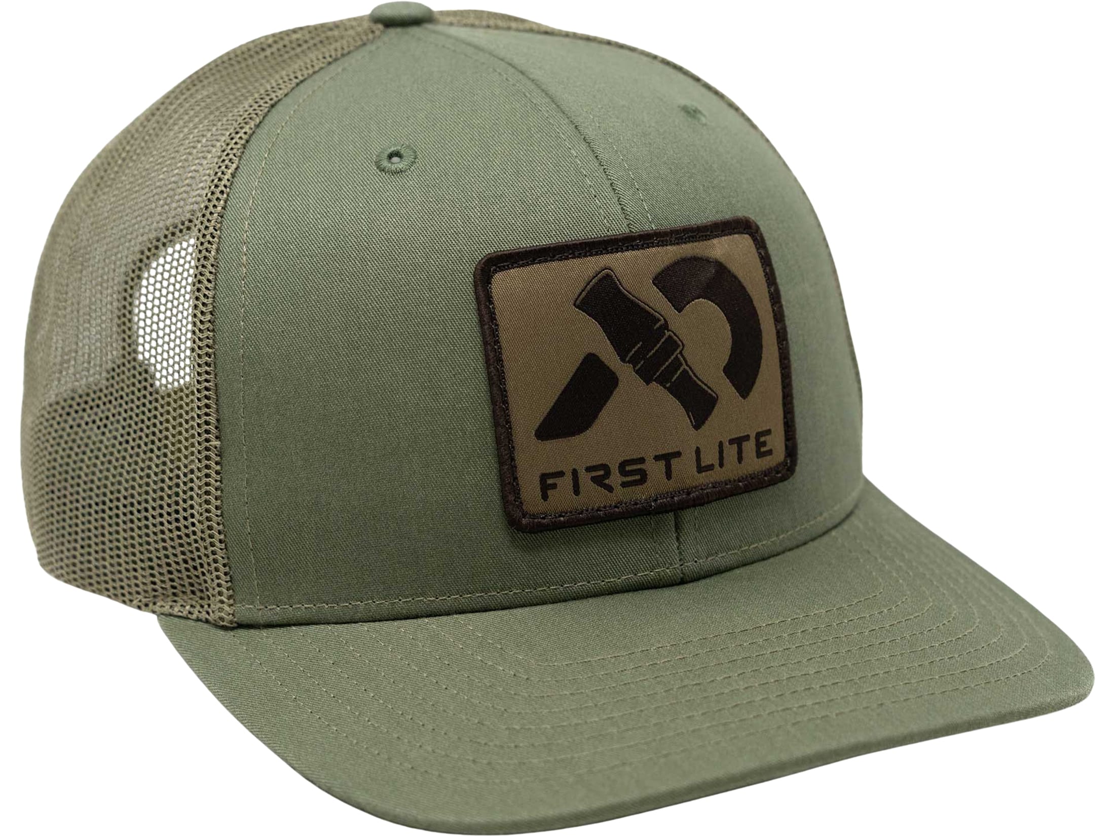 First Lite Men's Duck Call Patch Trucker Hat Loden One Size Fits Most