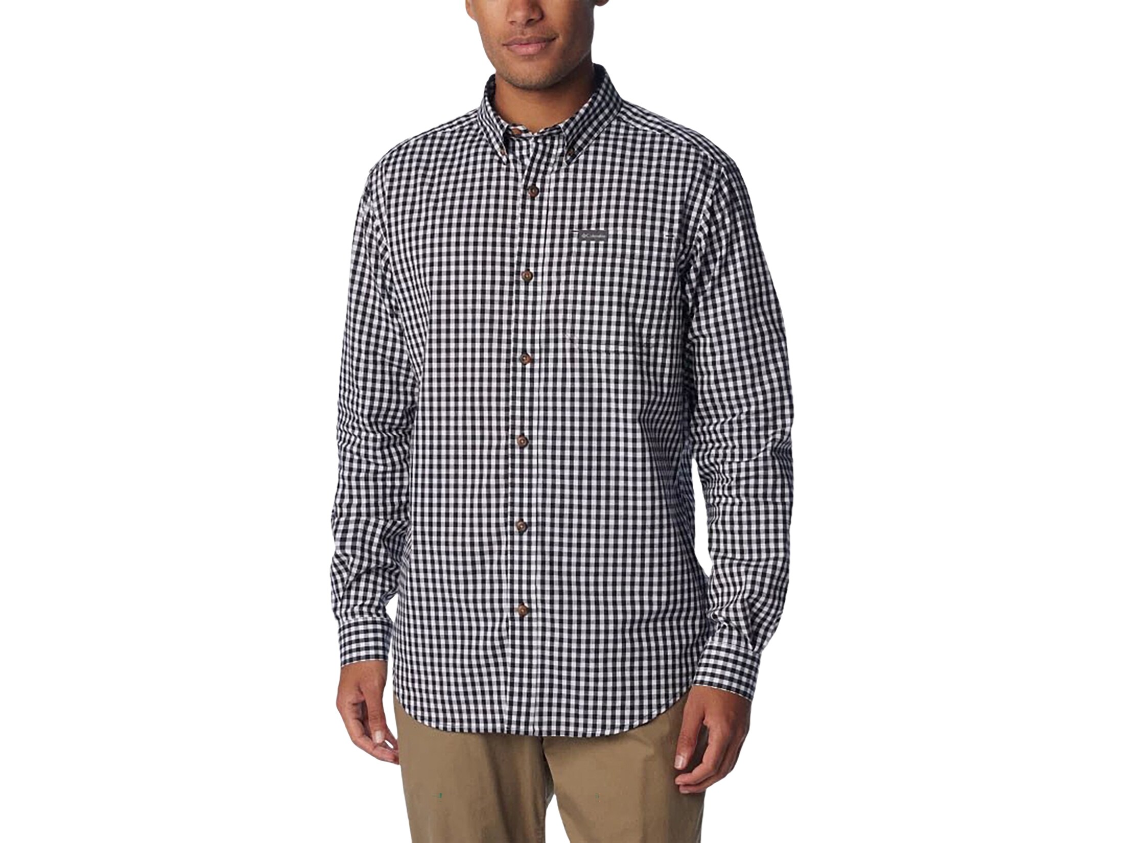 Columbia Men's Rapid Rivers Shirt Black Everyday Gingham XL