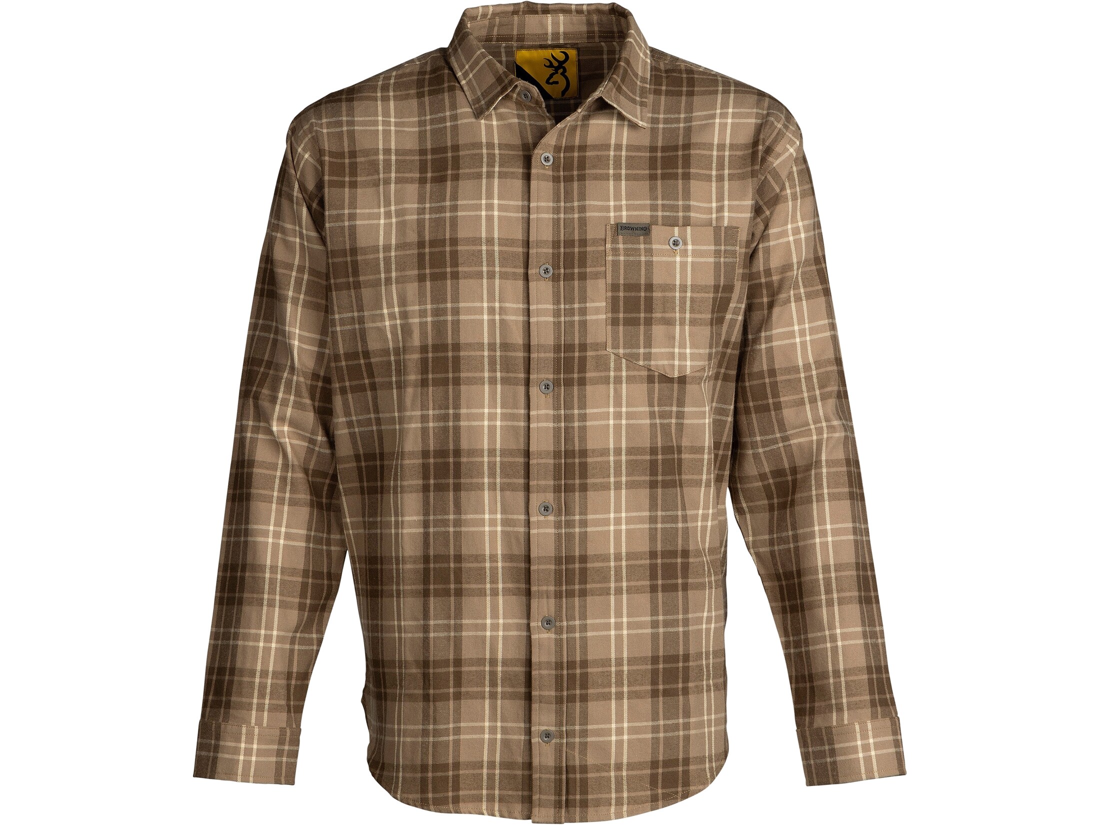 Browning Men's Upland Flannel Shirt Tan Large