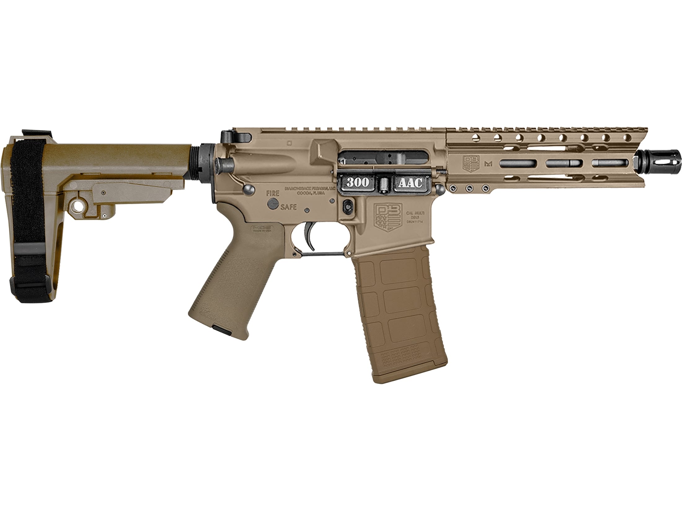 Diamondback DB15 300 Blackout (7.62x35mm) Pistol 10 Threaded Barrel