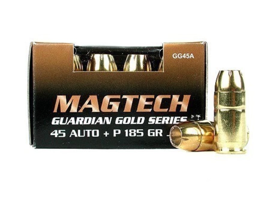 Magtech Guardian Gold 45 ACP +P Ammo 185 Grain Jacketed Hollow Point