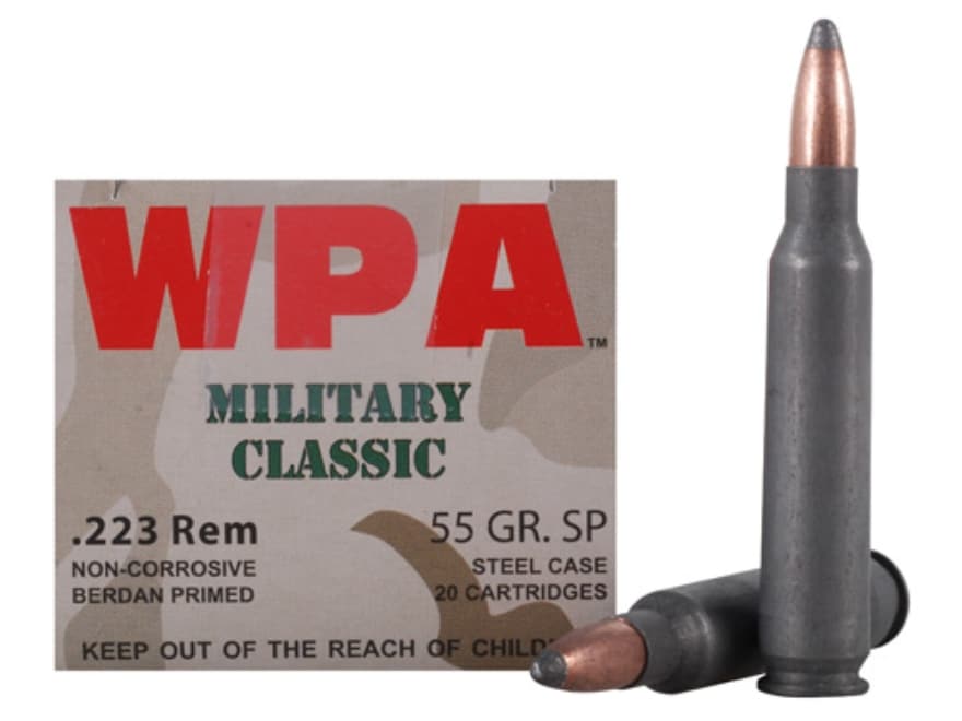 Wolf Military Classic Ammo 223 Remington 55 Grain Jacketed Soft Point
